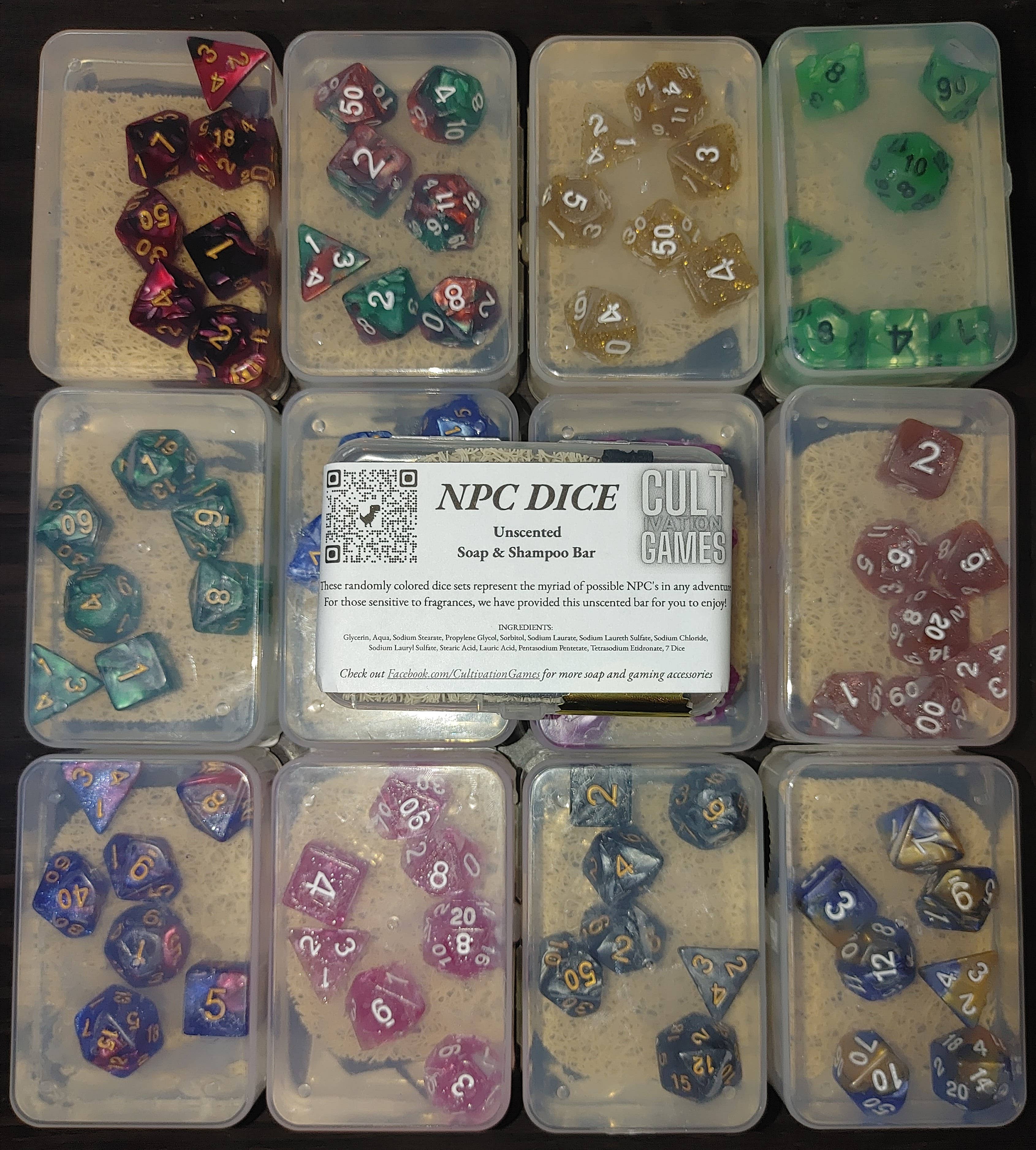 NPC Clear/Unscented Dice Soap – By The Board Games & Entertainment