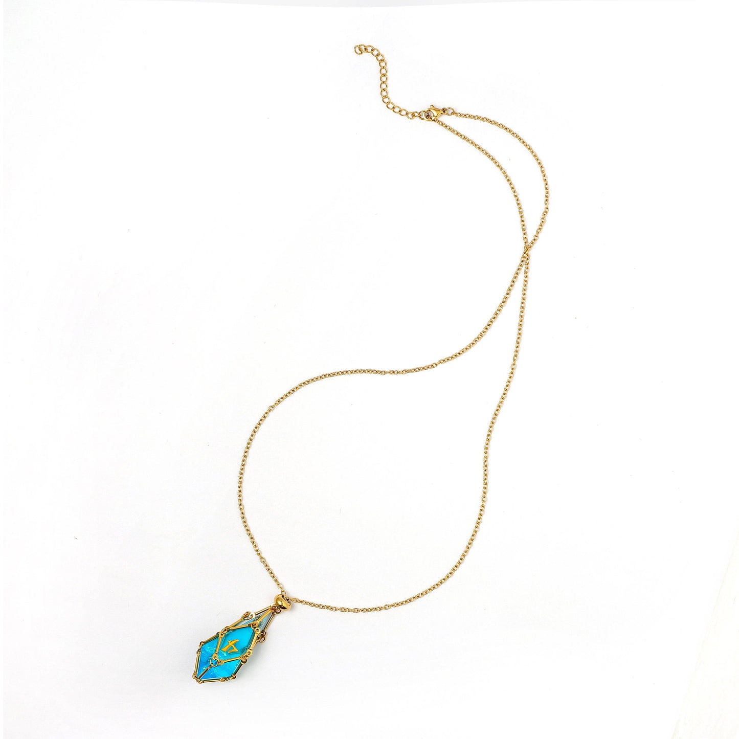 Mysticage Dice Chain Necklace with D4 - Gold Chain – By The Board Games ...